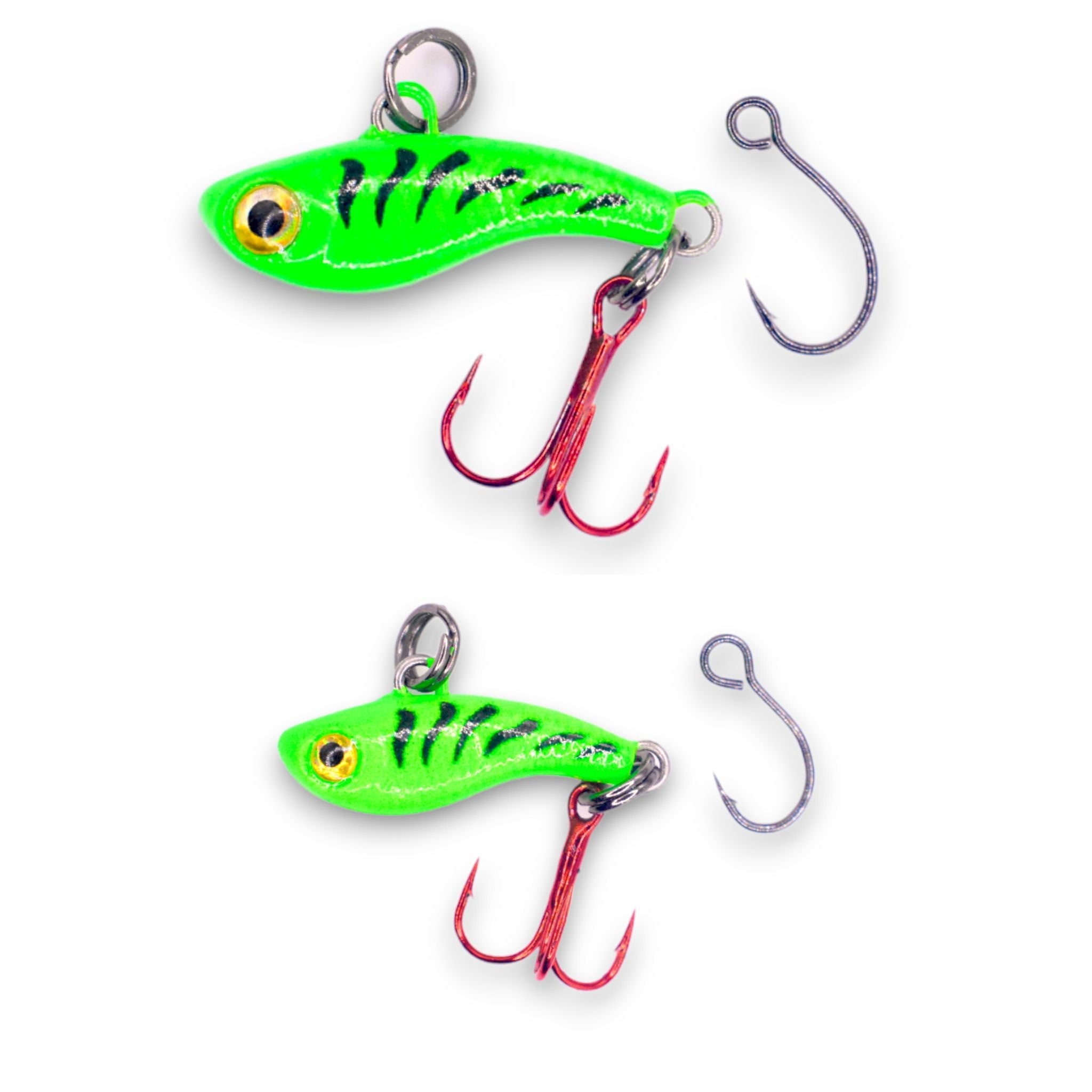 TUNGSTEN T-RIP GREEN TIGER GLOW MINI VIBE BAIT – Cold Snap Outdoors