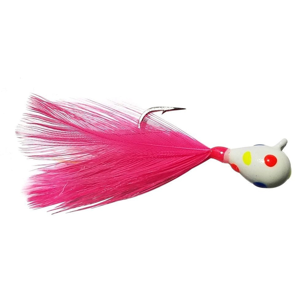 TUNGSTEN WONDER FEATHER JIG - GLOW WONDERBREAD/PINK FEATHER – Cold Snap ...